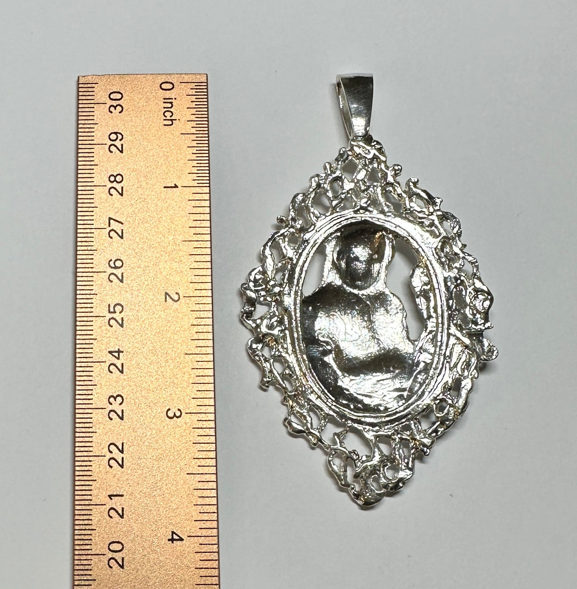 Sterling Silver Saint Barbara "Santa Barbara" with Genuine Ruby 3.75 ...