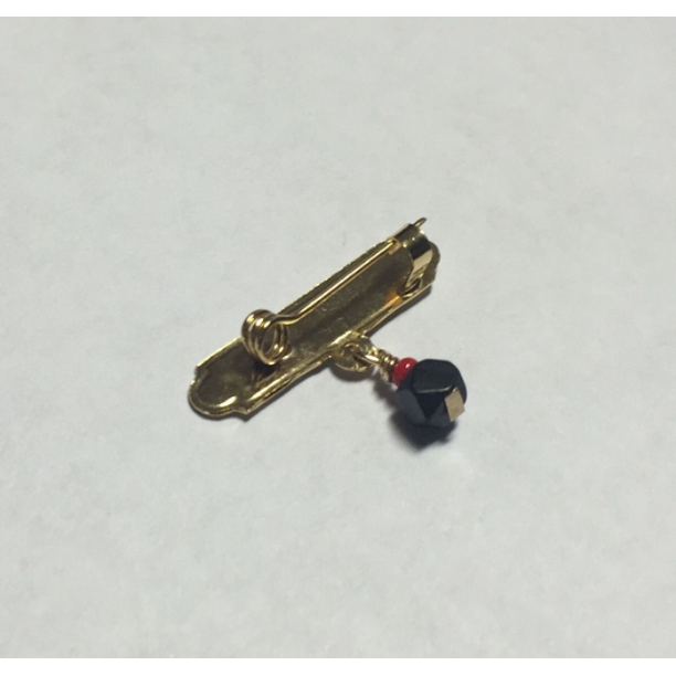 10Kt Gold God Bless Me with Genuine Azabache Baby Pin – G & W